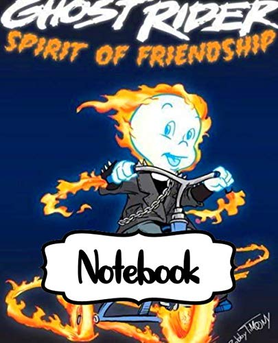 Notebook: Ghost Rider Soft Glossy College Ruled Notebook with Ruled ...