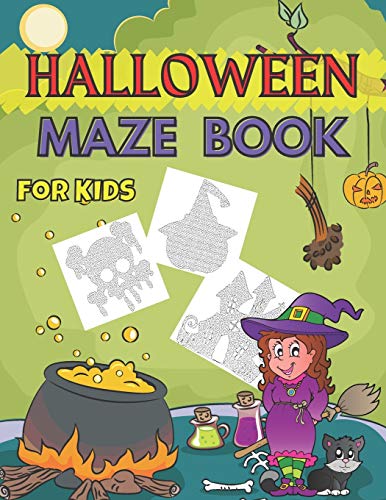 Halloween Maze Book for Kids: Smart and Funny Gift for Boys and Girls ...