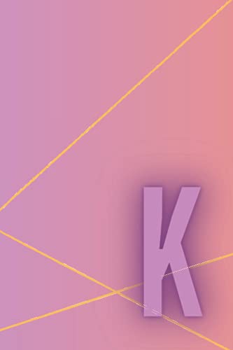 Initial K, alphabet notebook : Personalised letter K notebook, gradient ...