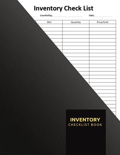 Inventory Checklist Book: Inventory Notebook, Stock Record Book ...