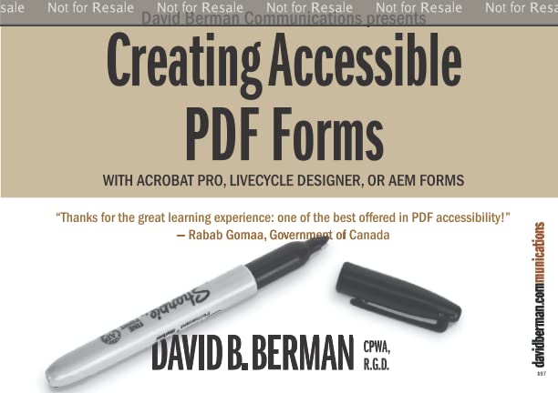 PROOF: Creating Accessible PDF Forms: with Acrobat Pro, LiveCycle ...