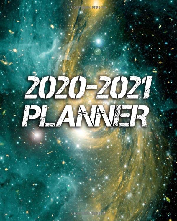 2020-2021 Planner: Pretty Spiral Galaxy Two Year Weekly Daily Organizer ...