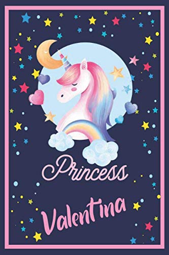 Princess Valentina: Is a Perfect Birthday Gift For Girls, Unicorn Lined ...