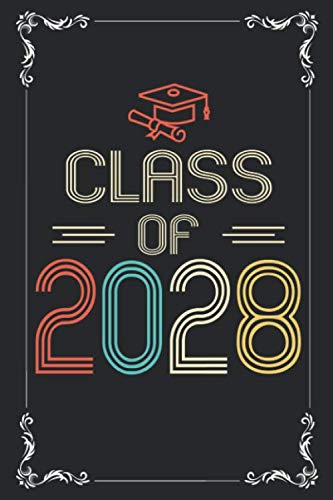 Class Of 2028: Graduation Graduate Gifts Journal Notebook Black Lined ...