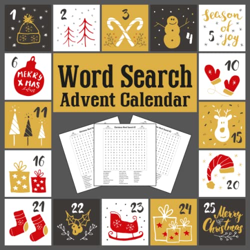Advent Calendar Word Search: 50 Heartwarming Christmas Word Search ...
