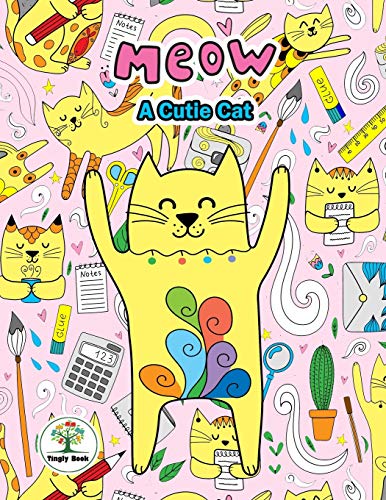 Meow A Cutie Cat: Notebook size 8.5x11 in. for cat lovers & the girls ...