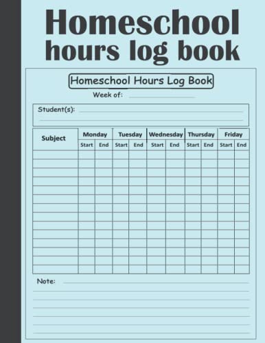 Homeschool hours log book: A 2-Year daily record keeping journal to ...