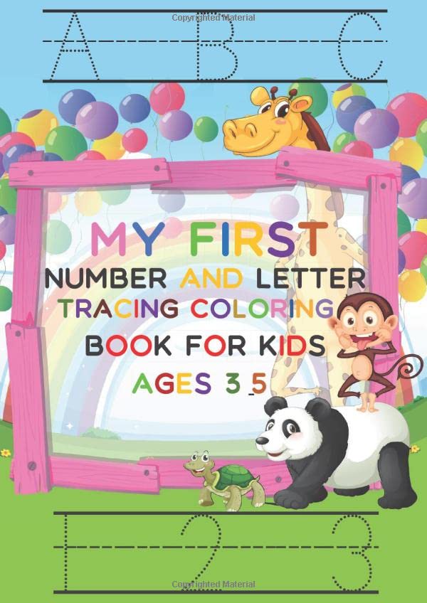 My First Number and Letter Tracing Coloring Book for Kids Ages 3-5: ABC ...