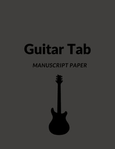 Guitar tab Handwritten paper: Notebook with tabs for guitar: 8.5" x11 ...
