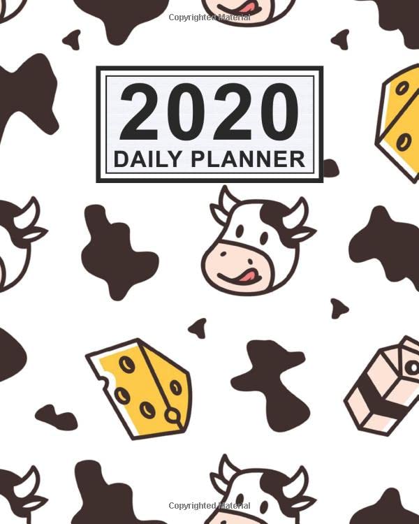 2020 Daily Planner: Cow Daily Weekly Monthly Calendar 2020 Planner ...