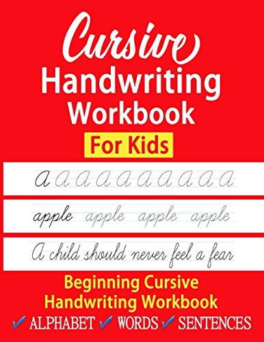 Cursive Handwriting Workbook For Kids: Cursive letter tracing book ...