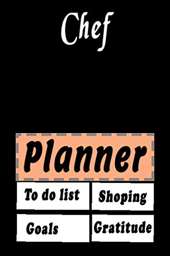 Chef Planner: Funny Chef daily planner Gift, to do list, organizer ...