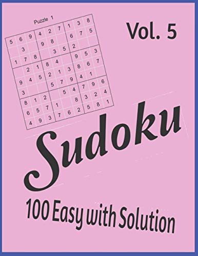 Sudoku Easy with Solution Vol.5: Sudoku Puzzle Book /8.5 x 11/ 100 ...