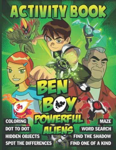 Ben Boy Powerful Aliens Activity Book: Puzzle Books Christmas Gifts For ...