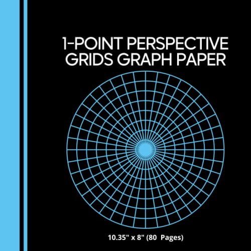1-Point Perspective Grids Graph Paper: Architectural Interior Room ...