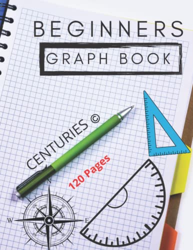 Beginners Graph book: Math Notebook 1/2 Inch Squares: Lined Graph Paper ...