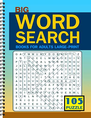 Big Word Search Books for Adults: Large-Print Puzzles Book for Adults ...