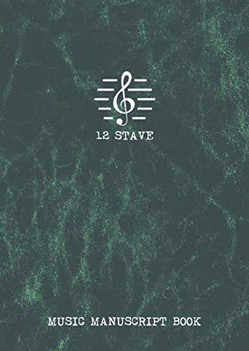 Music Manuscript Book: Manuscript Paper A4 | Staff Paper Book | Blank ...