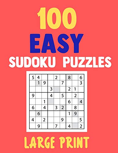 100 Easy Sudoku Puzzles Large Print: 8.5 x 11 | Brain Training for ...
