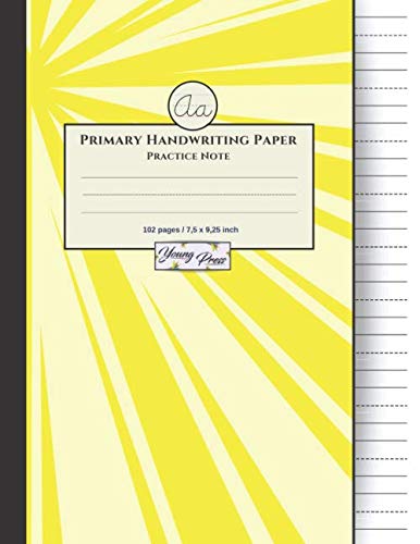 Primary Handwriting Paper Practice Note: Notebook with Blank Dotted ...