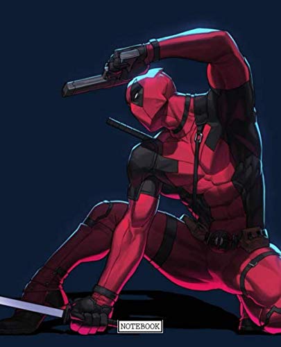 Notebook: Deadpool Notebook Cute Drawing Photo Art Incredible Soft ...