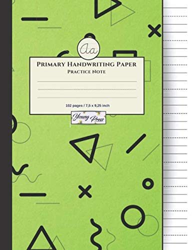 Primary Handwriting Paper Practice Note: Notebook with Blank Dotted ...