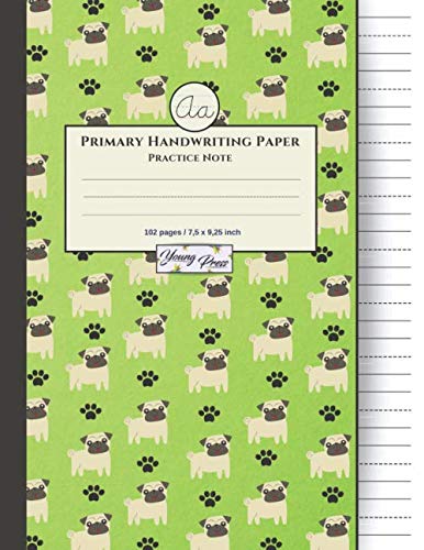 Primary Handwriting Paper Practice Note: Notebook with Blank Dotted ...