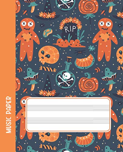 Music Paper: Halloween Blank Sheet Music Gift Music Manuscript Paper ...