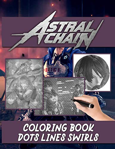 Astral Chain Dots Lines Swirls Coloring Book: Beautiful Simple Designs ...