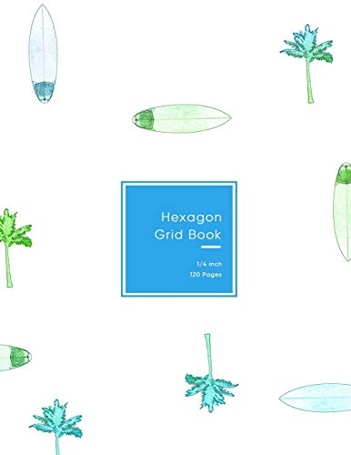 Hexagon Grid Book: 1/4 inch standard size Hexagonal Graph / grid Paper ...
