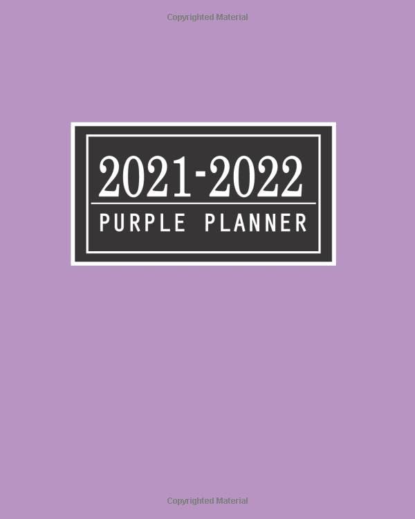 Purple Planner 2021-2022: Purple Planner ,24 Months calendar with ...