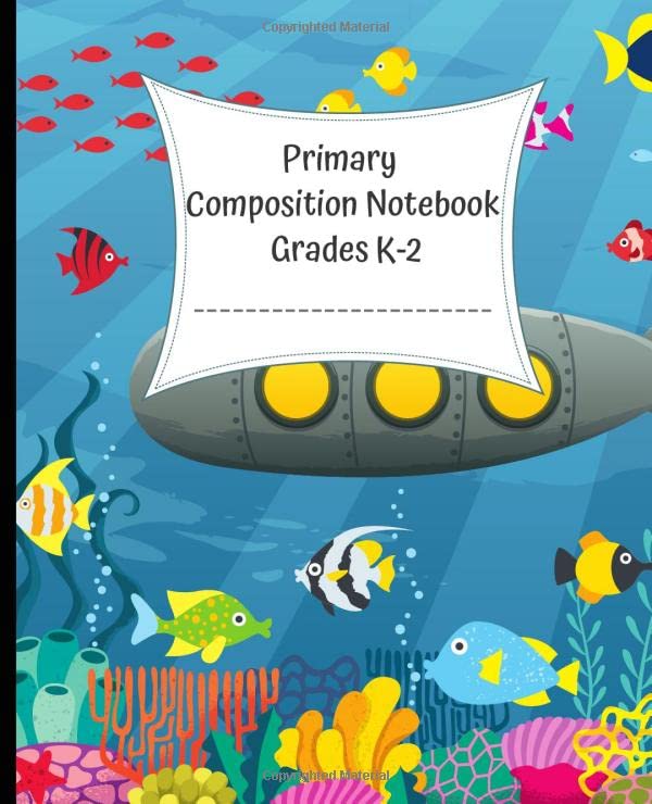 Primary Composition Book: Dotted Midline and Picture Space | Grades K-2 ...