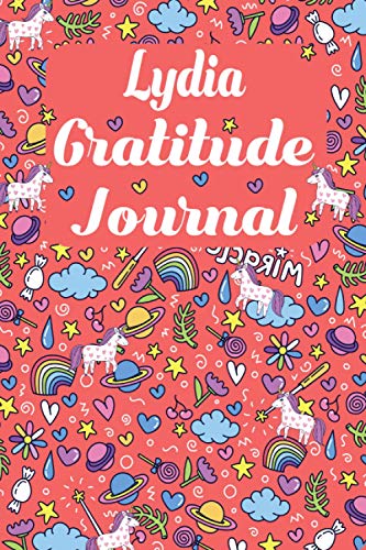 Lydia Unicorn Gratitude Journal: Girls Unicorn Daily Writing Prompts ...