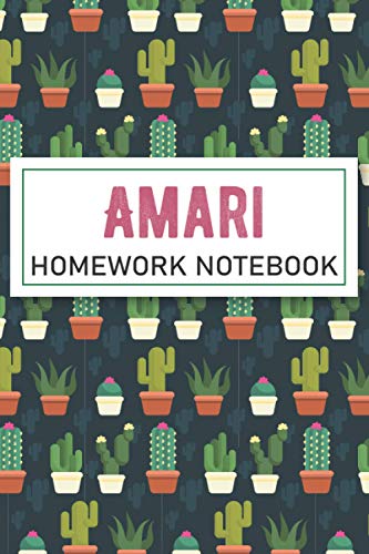 Amari HOMEWORK NOTEBOOK: Personalised Amari Homework Notebook ...