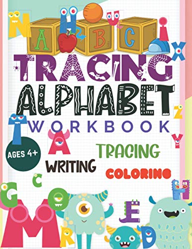 Monster Tracing Alphabet Workbook For Kids Ages 4+: Writing | Tracing ...
