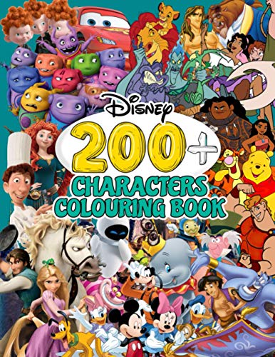 Disney 200+ Characters Colouring Book: Awe-inspiring Coloring Book For ...