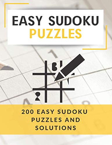 Easy Sudoku Puzzles, 200 Sudoku Puzzles and Solutions: Train Your Brain ...