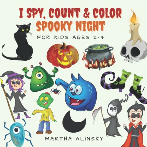 I Spy, Count & Color Spooky Night: Search and Find Activity Book for ...