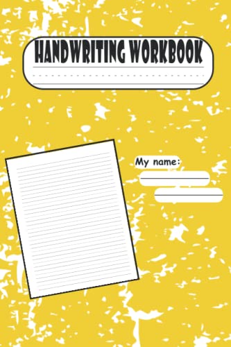 Handwriting Workbook: Blank Handwriting Practice Paper With Dotted ...
