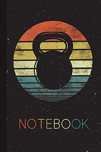 Notebook: Kettlebell Gifts Funny Workout Retro Vintage Fitness Gym ...