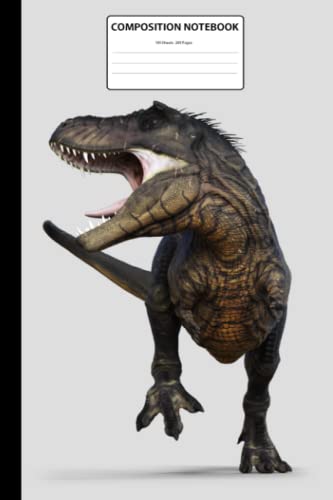 Composition Notebook: Vintage Dinosaur Jurassic 100 Lined Pages 6x9 ...