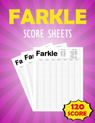 Farkle Score Sheets: 120 Score Sheets for Scorekeeping, Farkle Classic ...