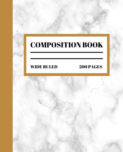 Composition Notebook: Yellow Mustard Marble Cover Notebook, 7.5 x 9.25 ...