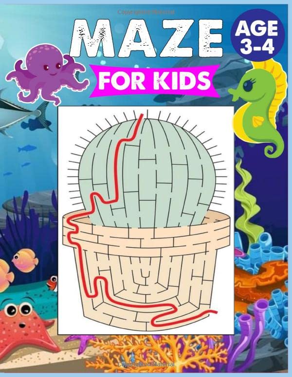 Mazes for Kids Ages 3-4-: The Maze Activity Books for Kids - Amazing ...