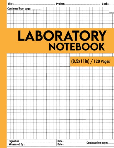 LABORATORY NOTEBOOK: lab notebook, research notebook, scientific ...