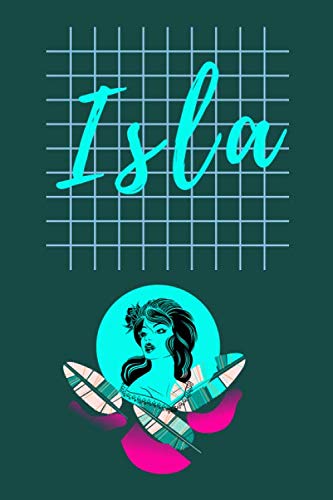 Isla: Unique (Green, Blue, Pink Colors) Personalized Writing Journal ...