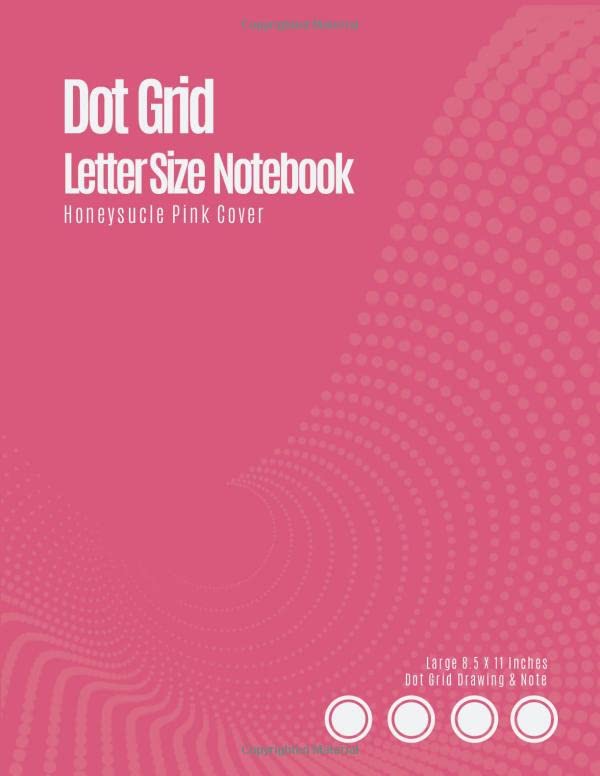 Dot Grid Letter Size: Dotted Graph Notebooks (Honeysucle Pink Cover ...