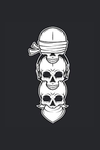 Deaf Dumb Blind Skulls Punk Or Goth Journal: Funny College Ruled ...