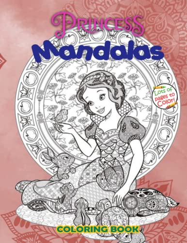 Princess Mandalas Coloring Book: A Beautiful Coloring Book With Plenty ...