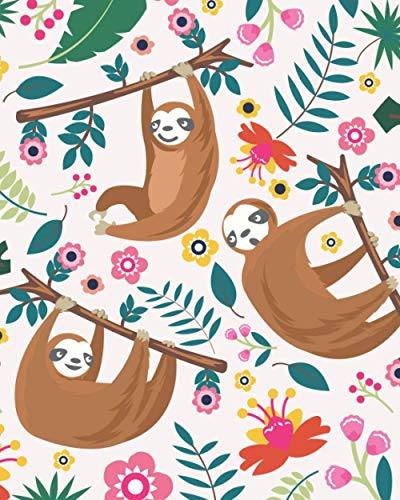 Sloth 2021 Daily Planner with Sudoku-A-Day: Cute Floral Swinging Sloths ...